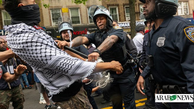 NYC college suspends officer who told pro-Palestinian protester ‘I ...