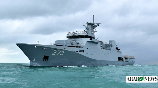 Newly commissioned Pakistan Navy ship Hunain arrives at Karachi port ...