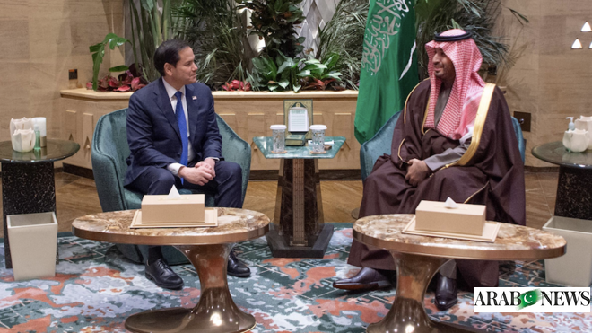 Saudi crown prince meets with US Secretary of State Marco Rubio in ...