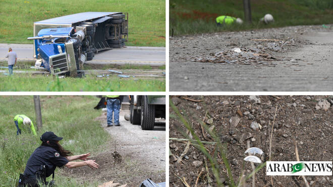 Cha-ching! Millions of dimes spill onto Texas highway after truck rolls ...