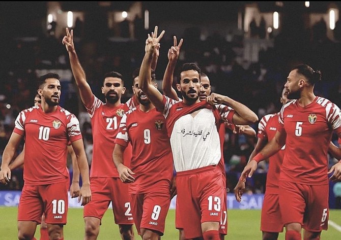 Jordan footballer expresses solidarity with Palestinians during Asian ...