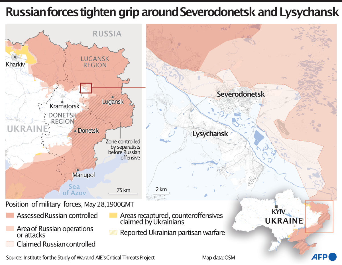 Ukrainian defenders hold out in Donbas city under heavy fire; Zelensky ...